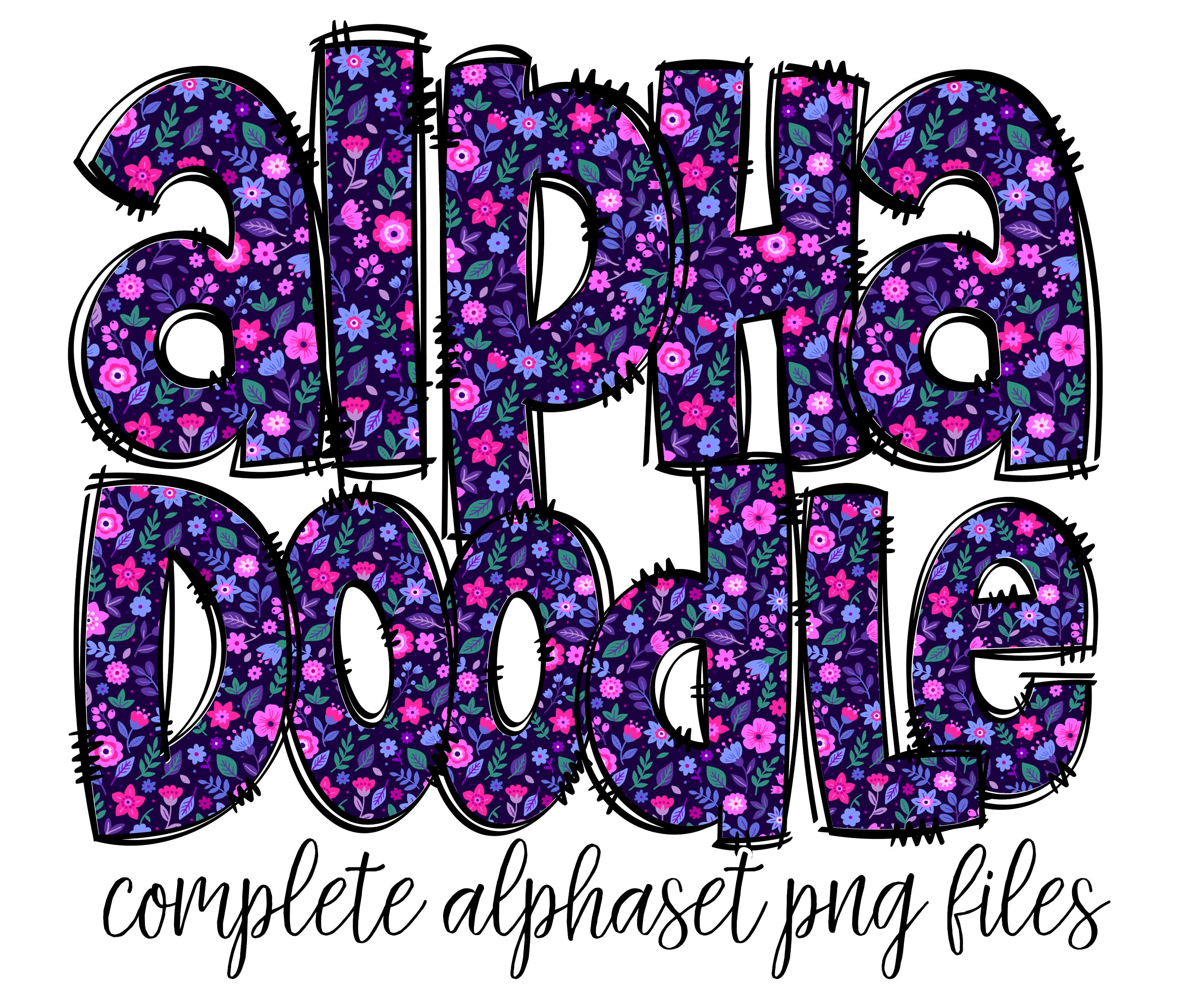 Purple Alpha Doodles - Etsy