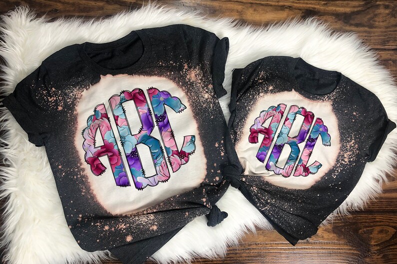 Flower Monogram PNG File Sublimation Monogram Monogram | Etsy