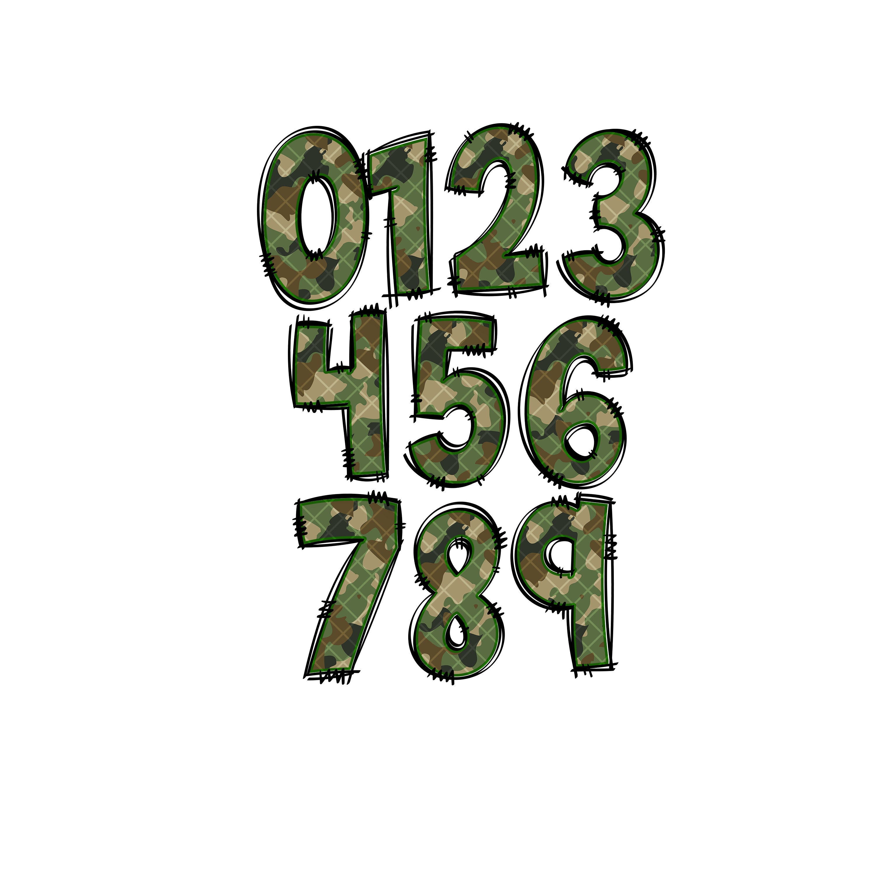 Camo Doodle Alphabet Letters PNG Bundle Military Camouflage - Etsy