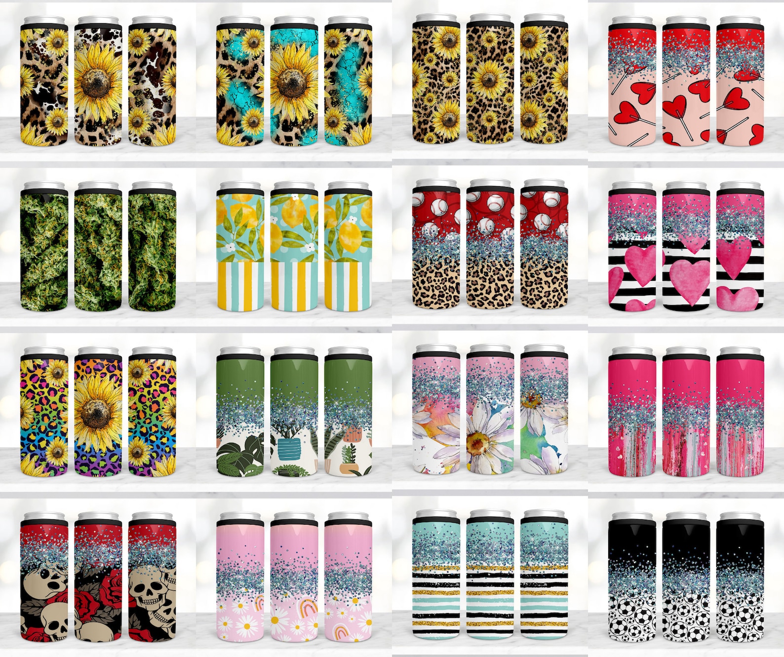 250+ TALL HARD Can Cooler Sublimation Designs Bundle, Beer Cozies, Can ...