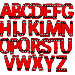 Crayon Doodle Letters, Back to School Font, Teacher Sublimation ...