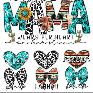 Country Western Doodle Alphabet Letters Sublimation Clipart PNG, Cowboy ...