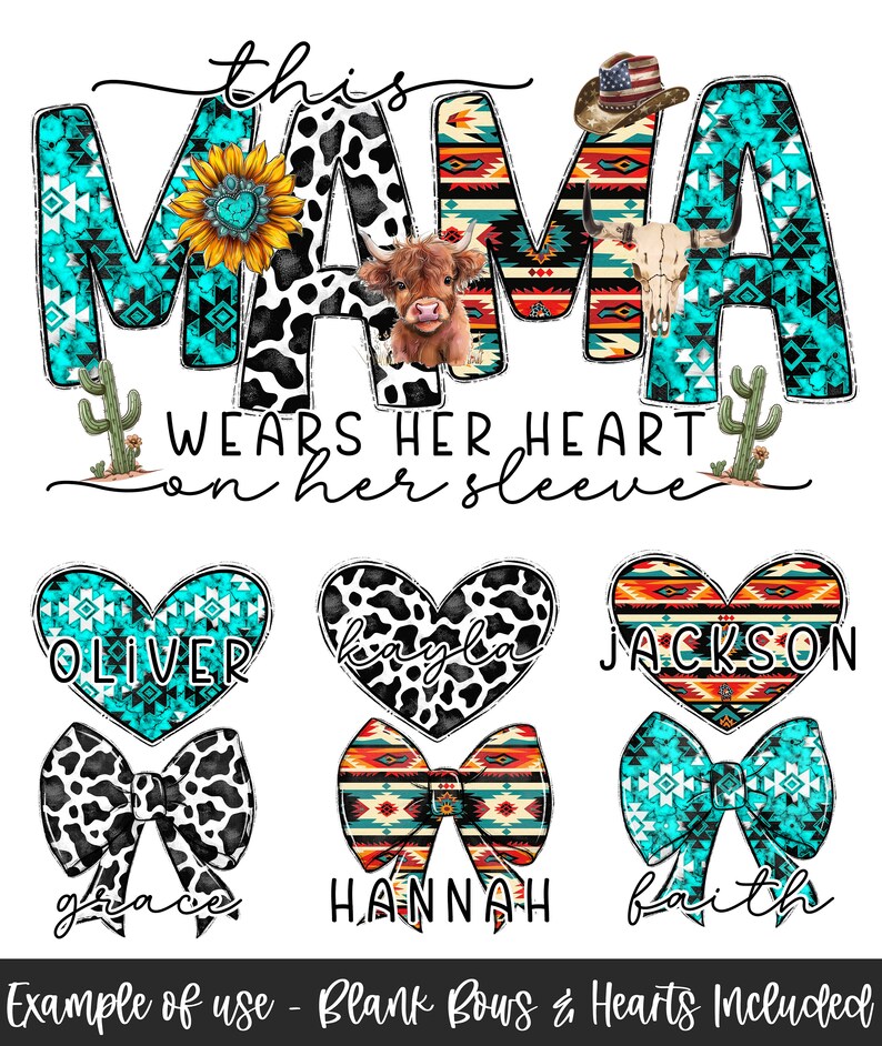 Country Western Doodle Alphabet Letters Sublimation Clipart PNG, Cowboy ...
