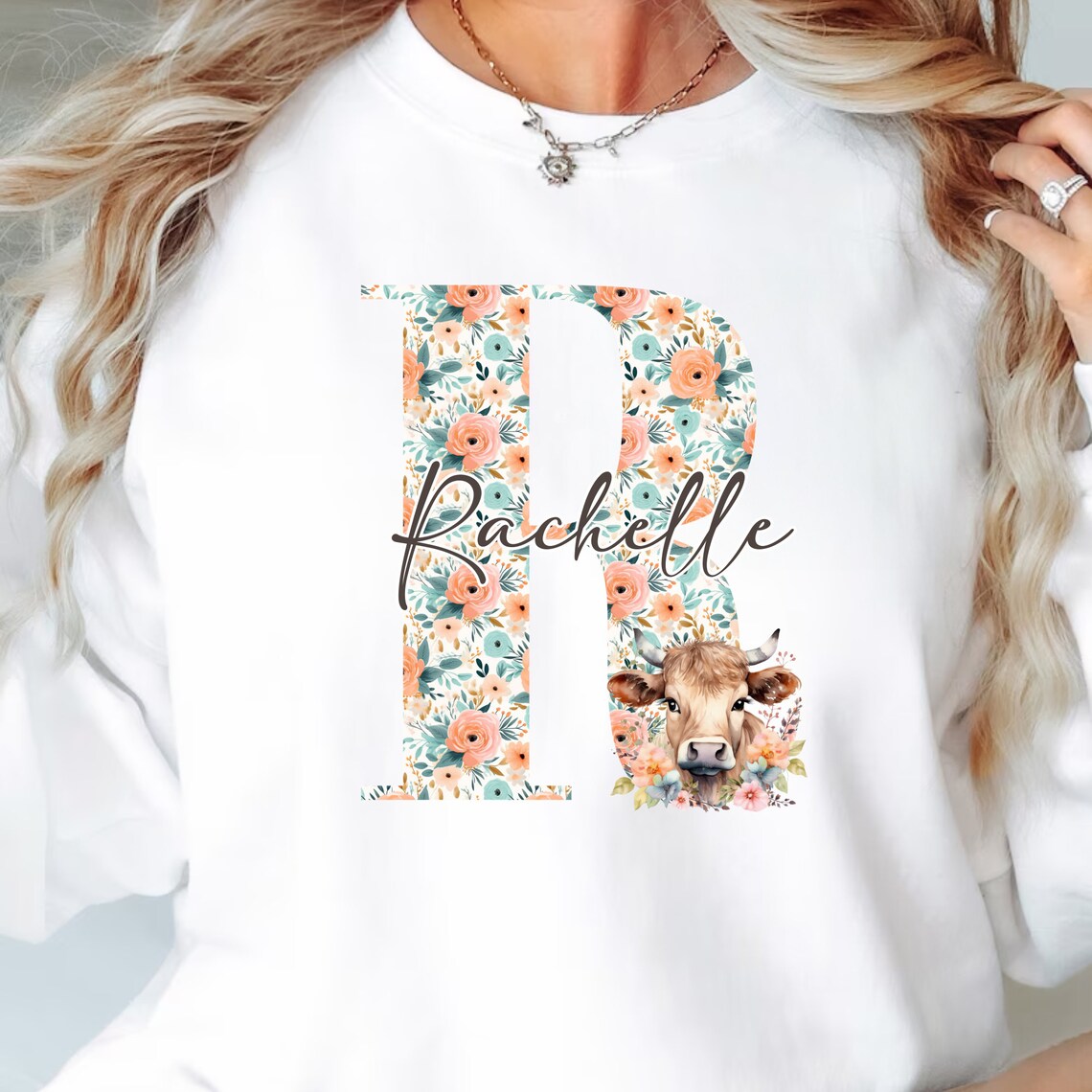 Highland Cow Lover Rustic Cowhide Doodle Alphabet Letters PNG Bundle ...