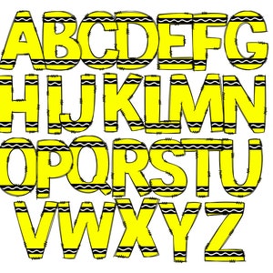 Crayon Doodle Letters, Back to School Font, Teacher Sublimation ...