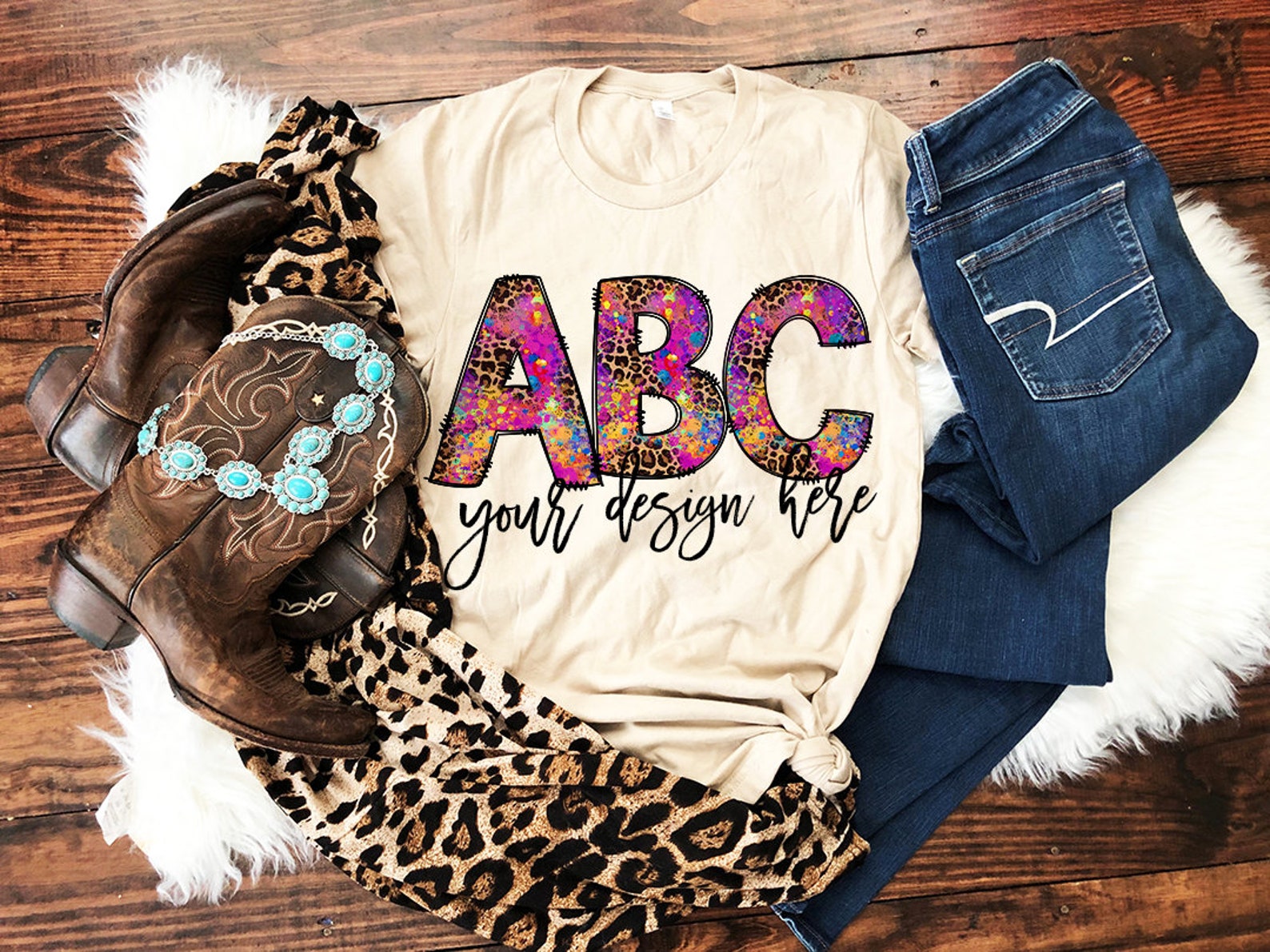 Neon Alphabet Letters Bundle, Abstract Leoaprd Rainbow Cheetah Bleach ...