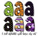 Halloween Doodle Letters With Clip Art PNG Files, Make Your Own Name ...