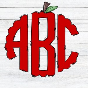 Teacher Doodle Letters, Back to School, Apple Back to School Hand Drawn ...