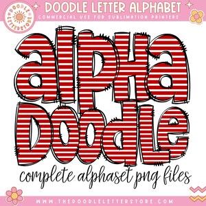 4th of July Doodle Letters and Matching Seamless Pattern, Red White ...