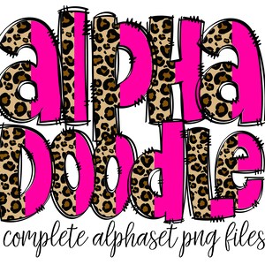 Half Leopard Color Alphabet Letters PNG Bundle, Bright Cheetah Half ...
