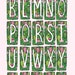 Green Cactus Mega Doodle Letter Bundle, Bright Colorful Floral Alphabet ...