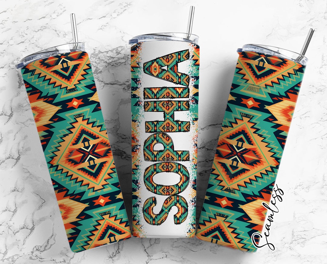 Aztec Pattern 1 20 Oz Tumbler Wrap With Matching Doodle Letter Set - Etsy