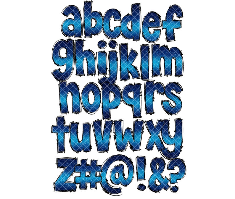 Ombre Navy Blue Glitter Alphabet Letters PNG Bundle Alcohol - Etsy