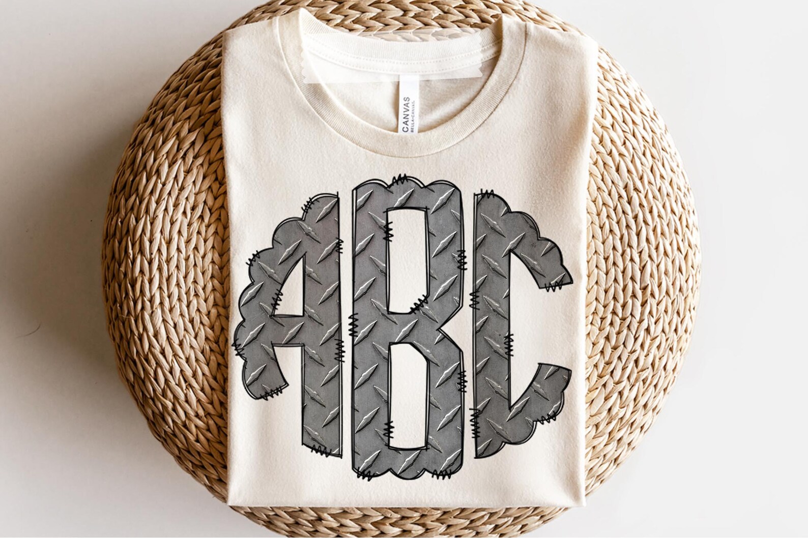 Metal Checker Plate Mega Doodle Letter Bundle, Alphabet Set, Clip Art ...