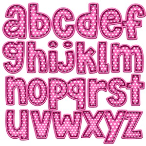Spring Faux Embroidery Easter Alphabet Bundle PNG, Glitter Alphabet ...