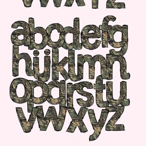 Camo Hunt Mega Doodle Letter Bundle, Alphabet Set, Clip Art Letters ...