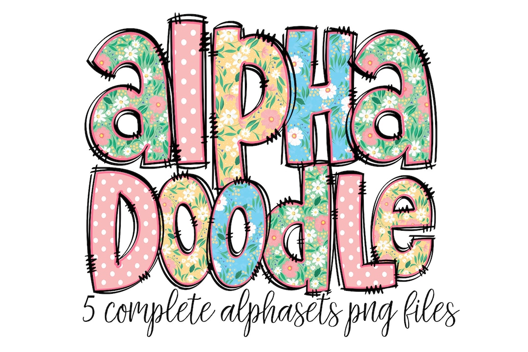 Spring Floral Alphabet Letters PNG Bundle, Summer Mothers Day Flower ...