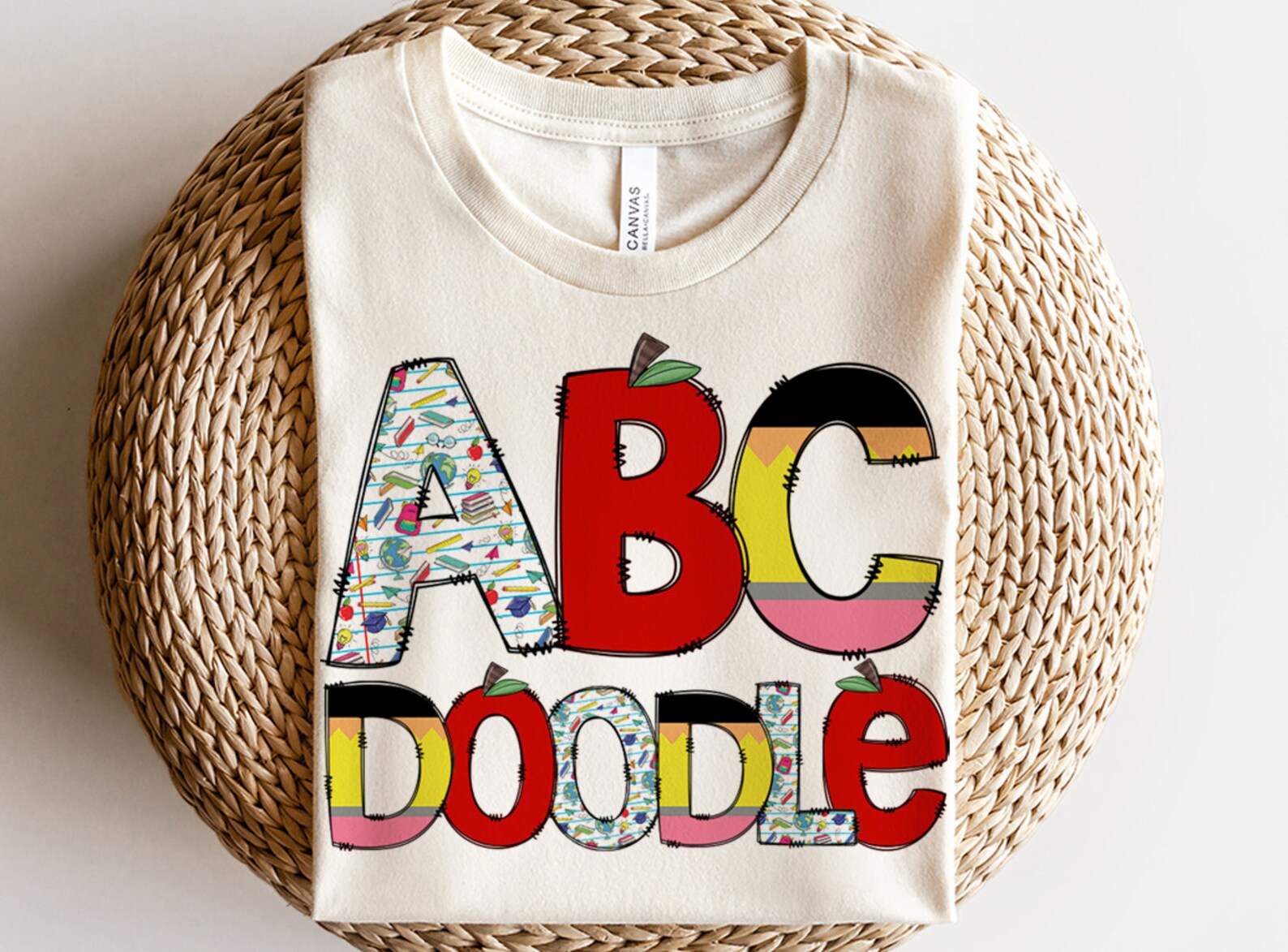 Teacher Doodle Letters Back to School Pencil Hand Drawn - Etsy