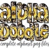 Halloween Doodle Letters With Clip Art PNG Files, Make Your Own Name ...
