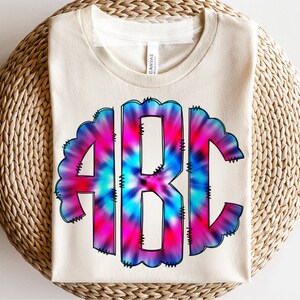Pink and Blue Tie Dye Mega Doodle Letter Bundle, Alphabet Set, Clip Art ...