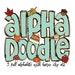 Fall Doodle Letters With Clip Art, Hand Drawn Doodle Alpha Bundle ...