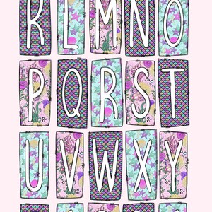 Mermaid Mega Doodle Letter Bundle, Mermaids Alphabet Set, Fantasy Clip ...