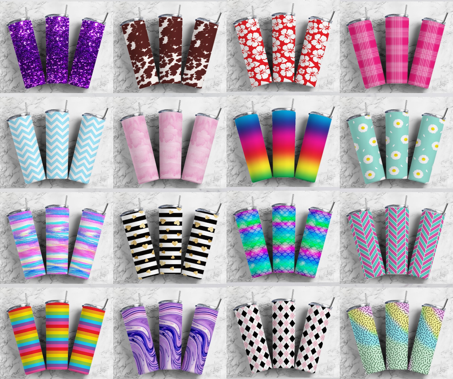 250+ Tumbler Wraps for 20 Oz Sublimation Tumbler Bundle for Women ...