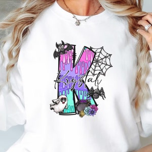 EDITABLE Halloween Doodle Letter, CANVA TEMPLATE, Make Your Own Name ...