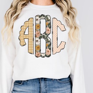 Boho Floral Monogram Full Alphabet Individual Saved Monogram Letters ...