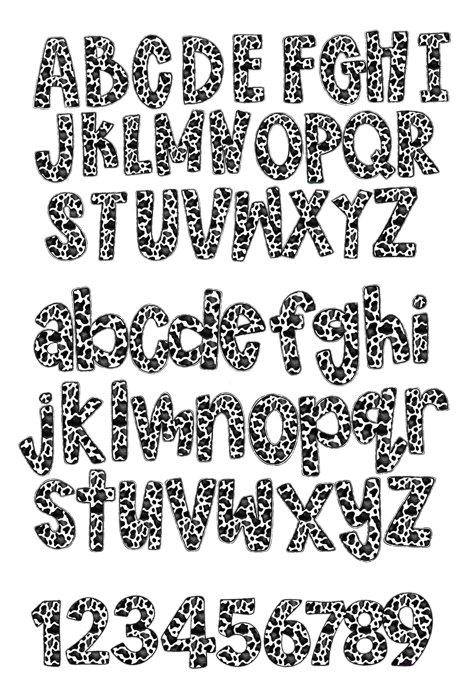 Country Western Doodle Alphabet Letters Sublimation Clipart PNG, Cowboy ...
