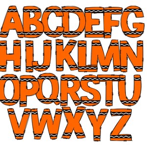 Crayon Doodle Letters, Back to School Font, Teacher Sublimation ...