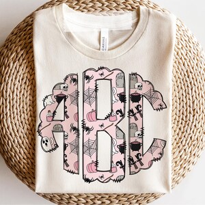 Pink Halloween Mega Doodle Letter Bundle, Alphabet Set, Clip Art ...