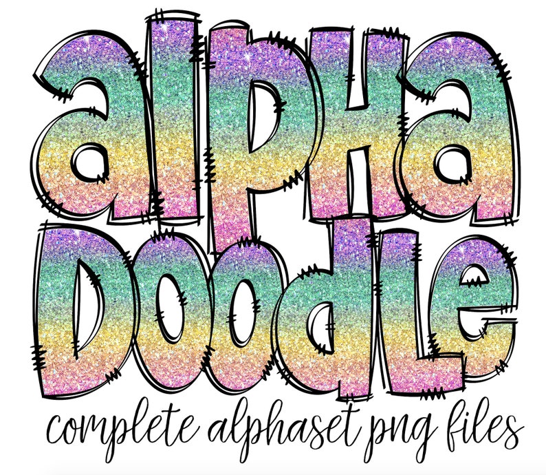 Ombre Rainbow Alphapack Digital Alphabet Printable Alphabet - Etsy