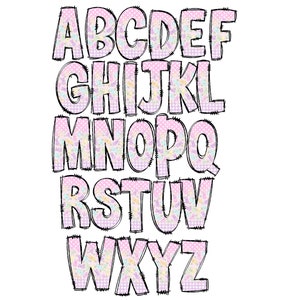 EASTER Peeps Bunny Rabbit Spring Alphabet Doodle Letters Alphabet ...