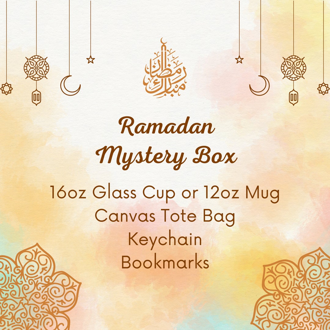 Ramadan Mystery Box, Glastasse, Kaffeetasse, Lesezeichen ...