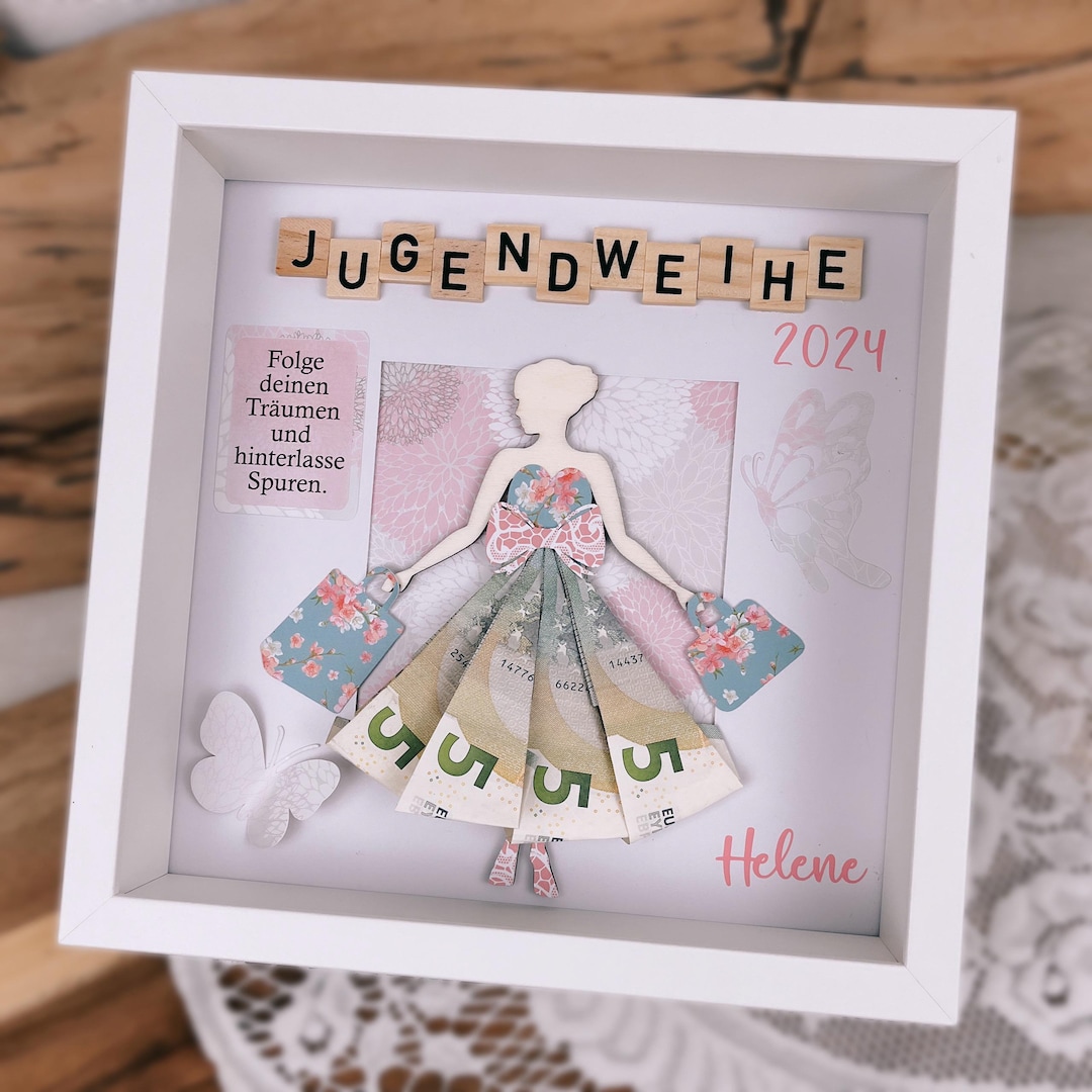 Jugendweihe, Geldgeschenk, Geschenk, personalisiert, Geld, Rahmen ...