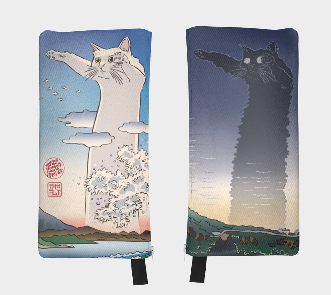 Longcat/tacgnol Ukiyo-e Pencil Pouch - Official Ukiyomemes Product - Etsy