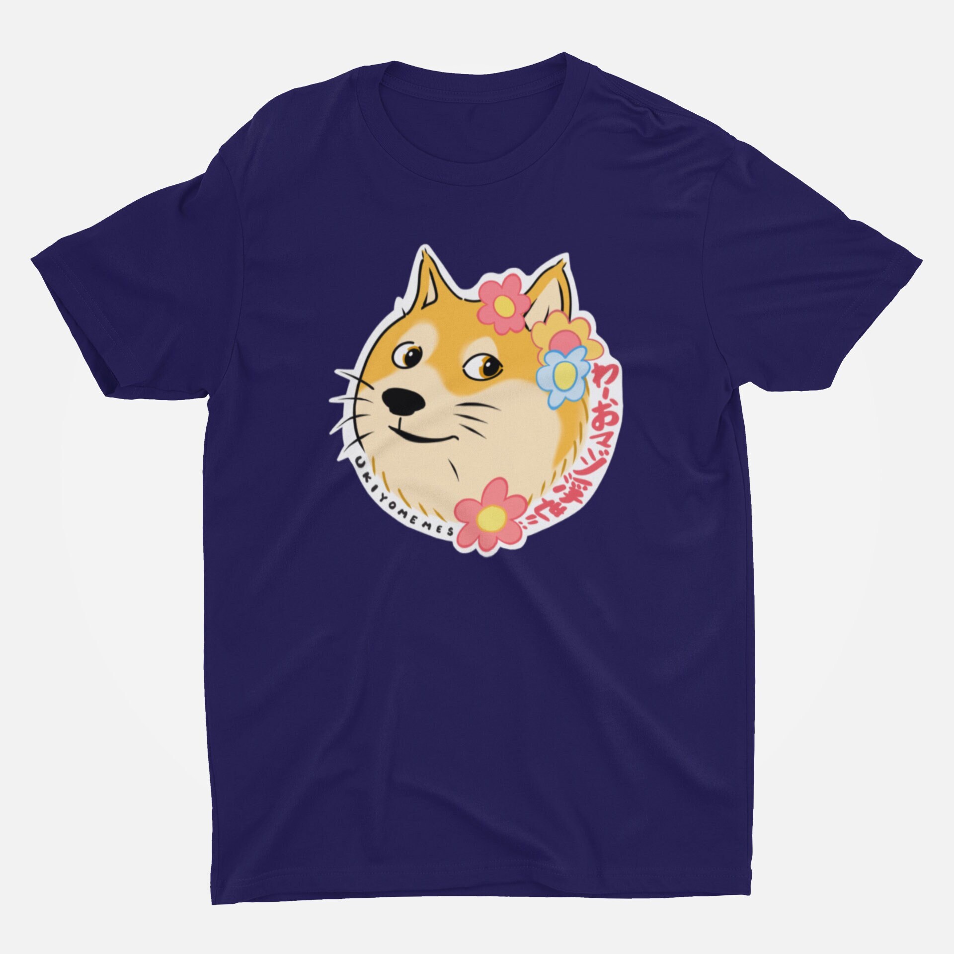 Doge Meme T-shirt - Navy Blue - Japanese Pop-art Style - Official ...