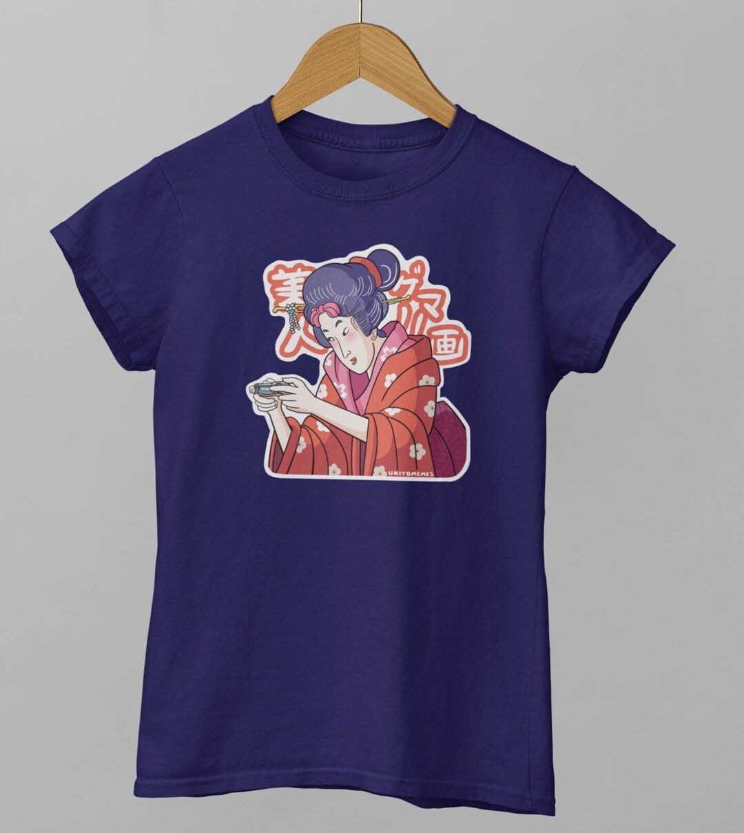 Gaming Geisha T-shirt - Navy Blue - Japanese Pop-art Style - Official ...