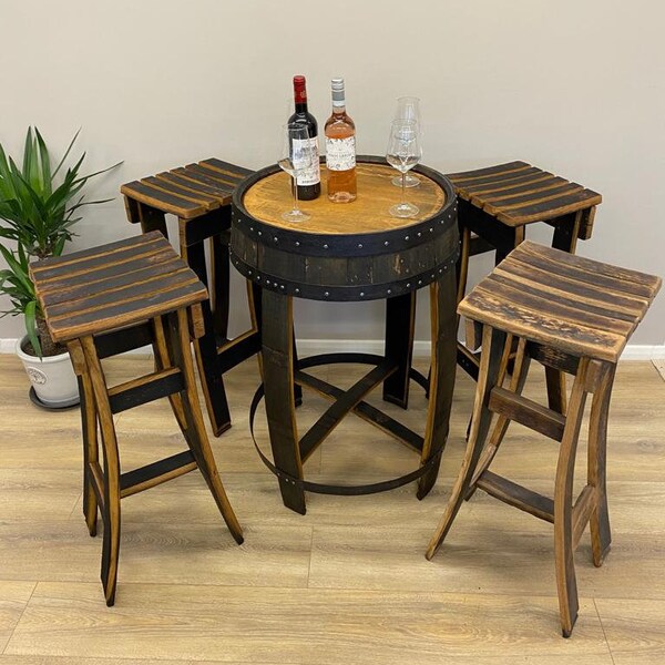 Whiskey Barrel Table - Etsy UK