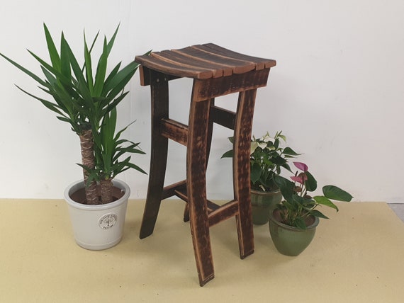 Rustic Oak Whisky Barrel Bar Stool Handcrafted and Recycled - Etsy