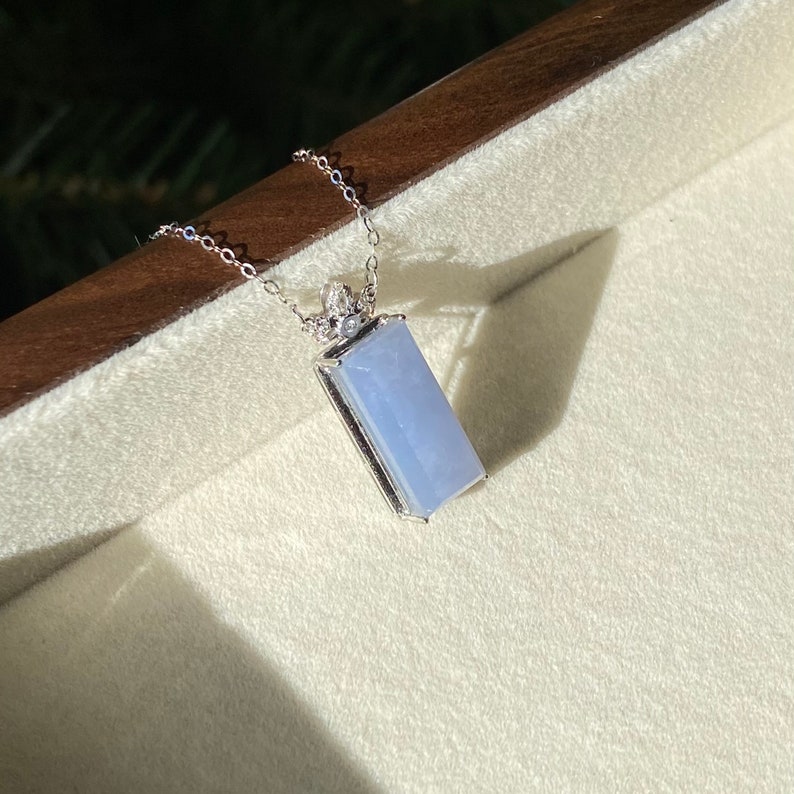 Ice Lavender Plain Peace Jade Necklace, Genuine Purple Jade Necklace ...