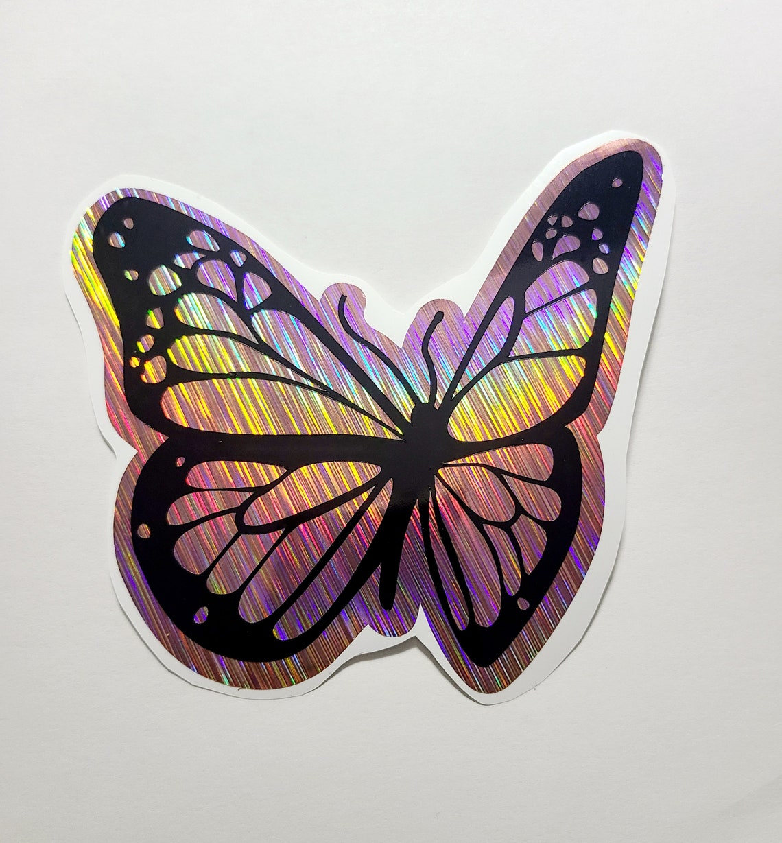 Butterfly Vinyl Decal Holographic Layered Decal Butterfly Etsy