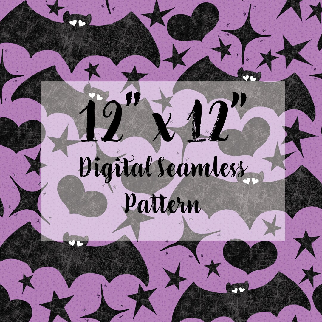Cute Bat Seamless Pattern, Halloween Pattern, Repeating Spooky Bat ...