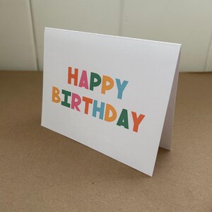 Happy Birthday - Birthday Card - Block Text - Etsy