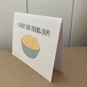 I Value Our Friend-chip Greeting Card Friendship Potato Chips - Etsy