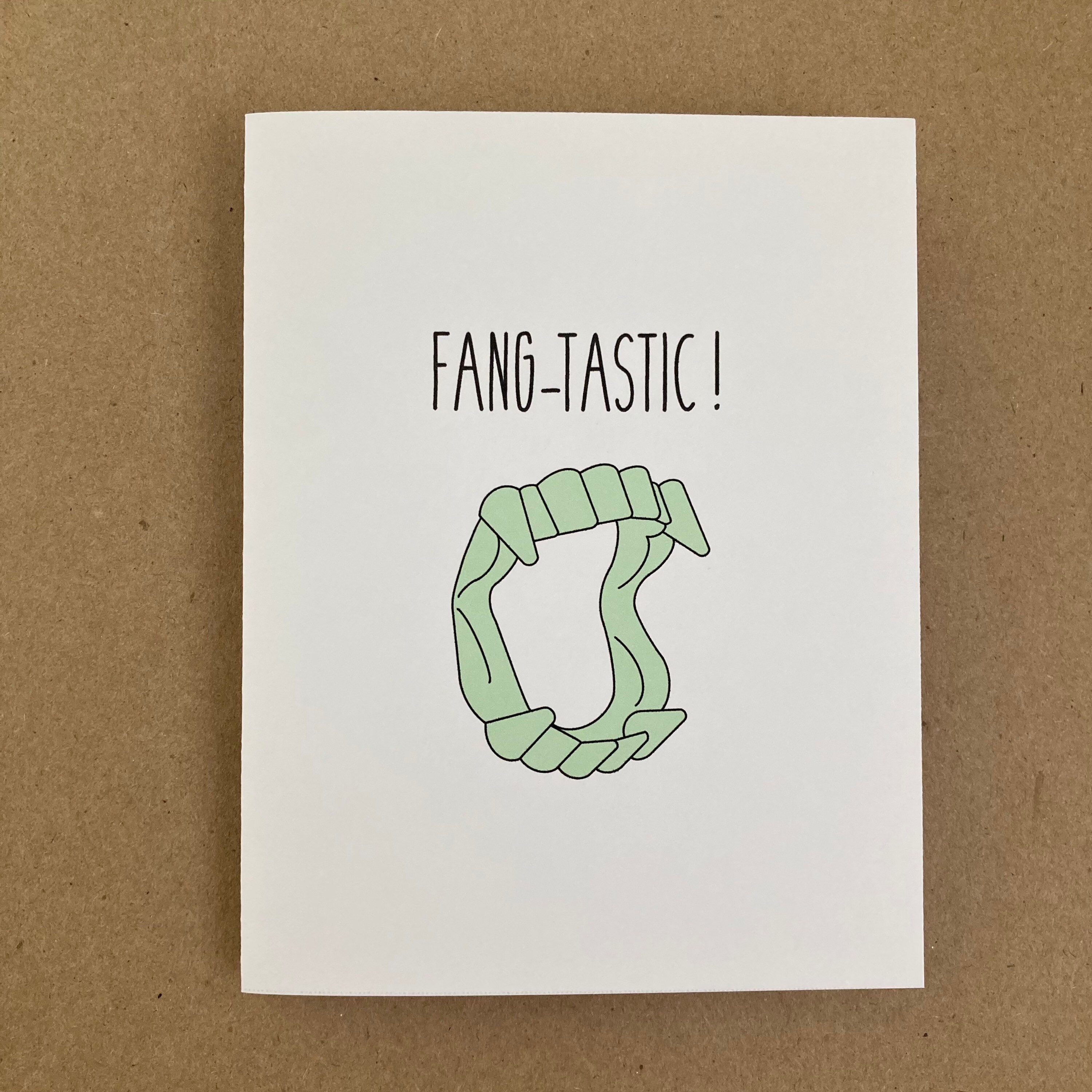 Fang-tastic Greeting Card Halloween Fall Plastic Vampire Teeth ...