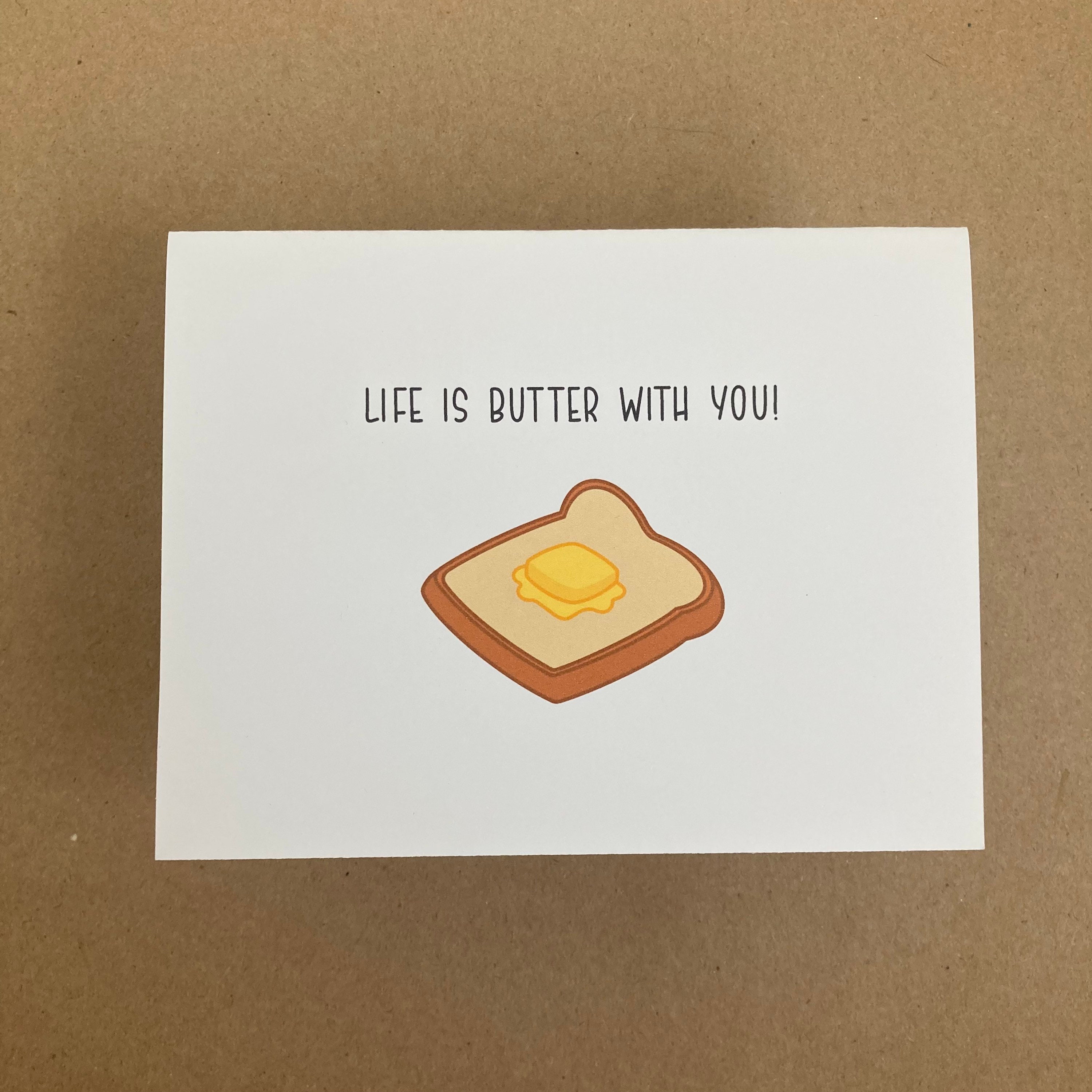 Life is Butter With You Greeting Card Bread and Butter Toast - Etsy