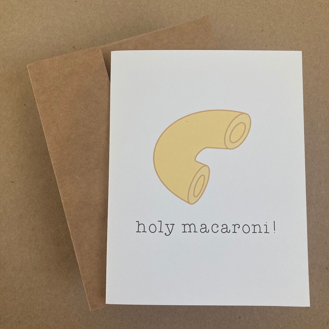 Holy Macaroni Greeting Card - Etsy