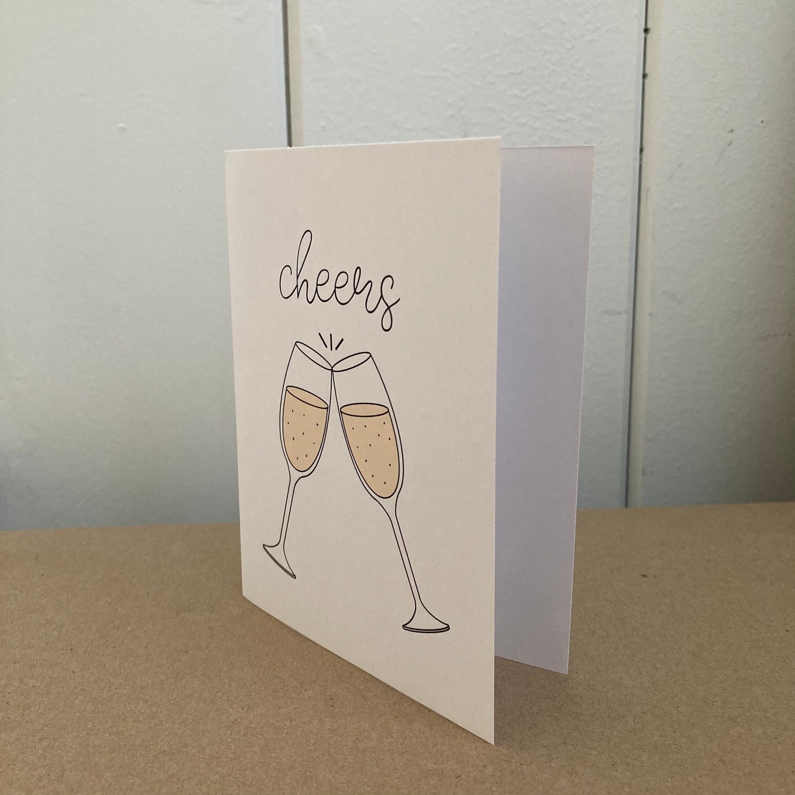 Cheers - Congratulations Card - Wedding Card - Champagne Glasses - Etsy